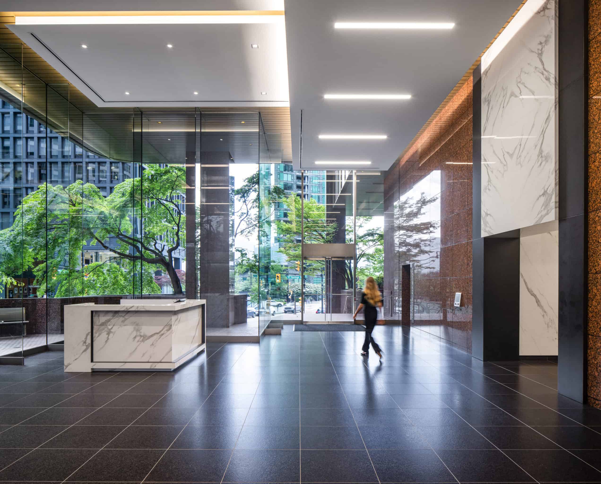Manulife 1095 West Pender Lobby - SSDG Interiors Inc.